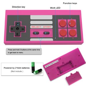 E-MODS GAMING Retro Games Console GV300S Mini TV Style 308 Video Games Player with Handheld Gamepad & AV Output - 3.0 Inch Screen Electronic Games Machine Xmas Gift for Kids Adults (Pink)