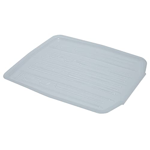 Kitchen Details Countertop Draining Tray | Dimensions: 18"x 15"x 1"| Designed for Stand Alone Dish Racks | Durable | Prevents Water Build Up | Clear