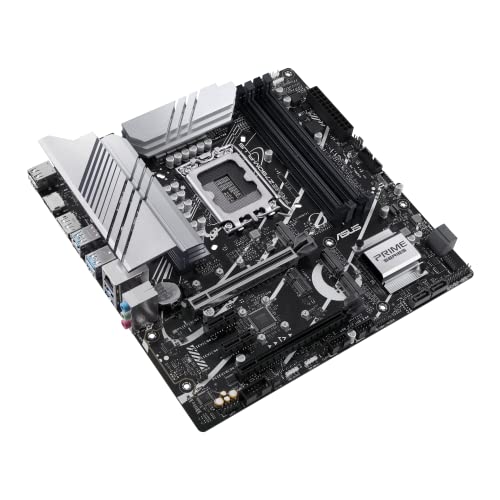 ASUS Prime Z790M-Plus LGA 1700(Intel 12th&13th Gen) microATX motherboard (PCIe 5.0, 3xM.2 slots,10+1 DrMOS,DDR5,1 Gb LAN, DP,USB 3.2 Gen2x2 Type-C,front USB3.2 Gen 1 Type-C, Thunderbolt(USB4)support)