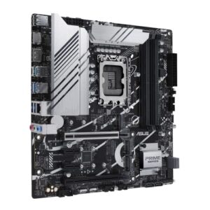 ASUS Prime Z790M-Plus LGA 1700(Intel 12th&13th Gen) microATX motherboard (PCIe 5.0, 3xM.2 slots,10+1 DrMOS,DDR5,1 Gb LAN, DP,USB 3.2 Gen2x2 Type-C,front USB3.2 Gen 1 Type-C, Thunderbolt(USB4)support)