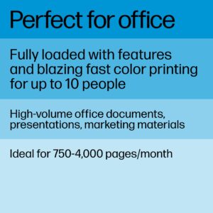 HP Color LaserJet Pro MFP 4301fdn Printer, Print, scan, copy, fax, Fast speeds, Easy setup, Mobile printing, Advanced security, Best-for-small teams, 16.6 x 17.1 x 15.1 in,white