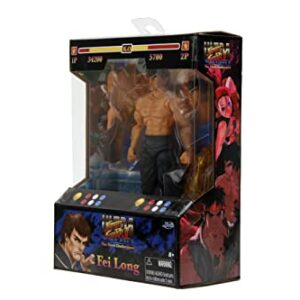 Street Fighter II 6" Fei Long Action Figure, Toys for Kids and Adults