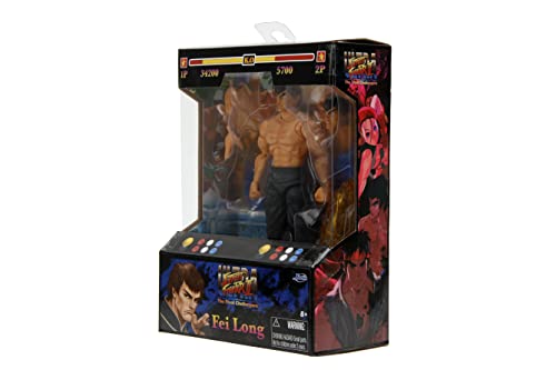 Street Fighter II 6" Fei Long Action Figure, Toys for Kids and Adults