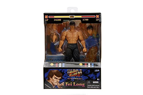 Street Fighter II 6" Fei Long Action Figure, Toys for Kids and Adults