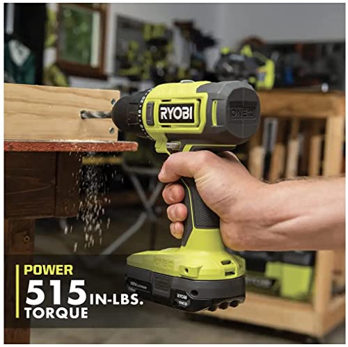 RYOBI ONE+ 18V Cordless 1/2 in. Drill/Driver (Tool Only) PCL206B (Renewed), Black Green