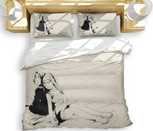 akardo alchemist anime edward duvet covers soft microfiber washed duvet cover set 3 pieces with zipper closure,beding set (19,full (79"x90"))