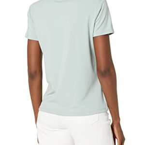 Calvin Klein Women's Comfortable Casual Crew Neck Nylon Spandex Short Sleeve, Jadeite