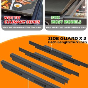 Wind Guards for Blackstone 36 inch Griddle, Magnetic Wind Screens, Blackstone Griddle Accessories, Fit with Hood, Rear Grease Cup and Side Shelf, Heat Shield for Side Table, Grilling Gifts, Black