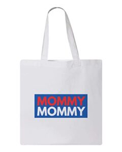 mommy mother's love design, reusable tote bag, lightweight grocery shopping cloth bag, 13” x 14” with 20” handles