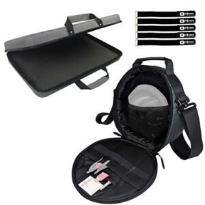 clutch cl-hpb007 headphone gear bag with 22" x 13" x 4" multipurpose/dj controller eva case package