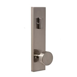 Weslock Xanthis Single Cylinder Handle Set with Mesa Knob (Satin Nickel, Keyed Handleset)