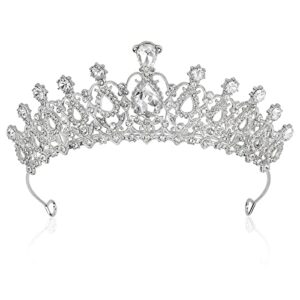 jaciya crystal crowns rhinestone tiara for women bridal headband girls hair accessories for wedding prom birthday cosplay