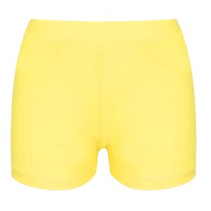 kaerm kids girls summer dance cycling hot pants shorts gymnastics dancewear workout sportwear yellow 8 years