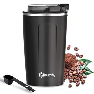 coffee grinder, electric coffee grinder, spice grinder electric, one-touch operation coffee bean grinder for herbs spices and more, with cleaner brush and 304 stainless steel blade