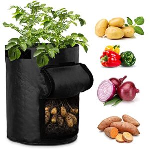 aiyingying compost bin bag,environmental compost bag garden waste bin homemade organic ferment pe bag,10 gallons potato grow bag outdoor kitchen waste composter bag homemade waste disposal bag