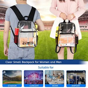 Mildbeer Clear Bag Stadium Approved 12x12x6 Clear Backpack Heavy Duty Small, Clear Bags for Women Stadium Concerts Festivals…