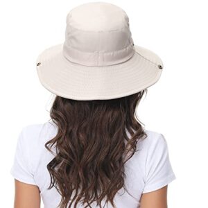 Summer Sun Hat Women Wide Brim Breathable Outdoor Hiking Hat Summer Fishing Hat with Adjustable Drawstring