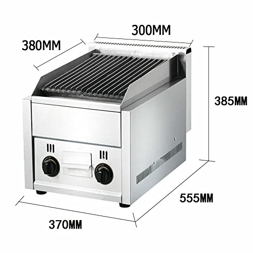 Tabletop Gas Grill Portable,Gas BBQ Stove 2 Burner 2800Pa Pressure,Propane Gas With Infr-ared Rear Burner Grill for Camping Picnic Cookout RV BBQ