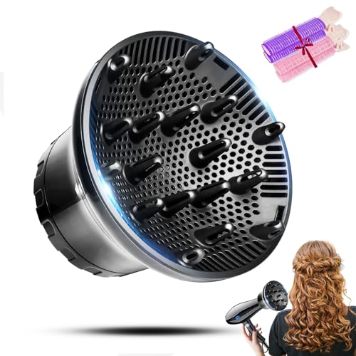 Diffuser Attachment For Hair Dryer, Diffuser Hair Dryer, Hair Diffuser For Curly Hair, Universal Blow Hair Dryer Defuzzer for Curly Wavy Women for 1.4-2.4'' Nozzle, Anniversary Birthday Gifts for Her