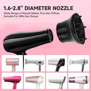 Diffuser Attachment For Hair Dryer, Diffuser Hair Dryer, Hair Diffuser For Curly Hair, Universal Blow Hair Dryer Defuzzer for Curly Wavy Women for 1.4-2.4'' Nozzle, Anniversary Birthday Gifts for Her