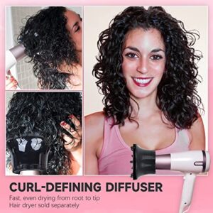 Diffuser Attachment For Hair Dryer, Diffuser Hair Dryer, Hair Diffuser For Curly Hair, Universal Blow Hair Dryer Defuzzer for Curly Wavy Women for 1.4-2.4'' Nozzle, Anniversary Birthday Gifts for Her