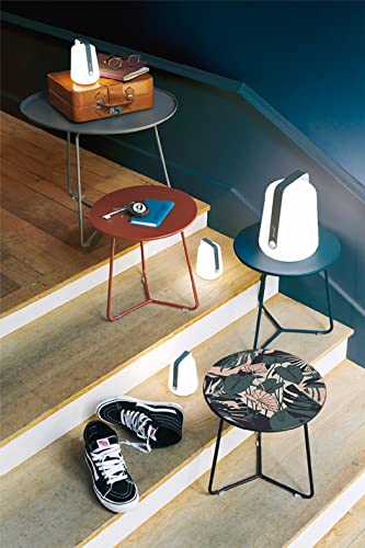 Fermob - Cocotte Occasional Table - Modern Steel Side Table for Playful Living Spaces - Lightweight & Moveable - H 13.5in - Acapulco Blue