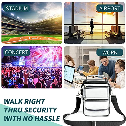 SPODEARS Clear Bag Stadium Approved Crossbody Purse, Small Clear Tote Bag for Stadium, Sports Events, Clear Bags for Concerts