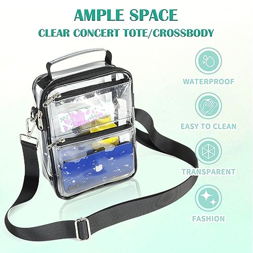 SPODEARS Clear Bag Stadium Approved Crossbody Purse, Small Clear Tote Bag for Stadium, Sports Events, Clear Bags for Concerts