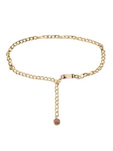 verdusa women's chunky waist chain belt adjustable body link gold one-size