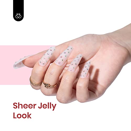 beetles Gel Polish 6 Pcs Jelly Shimmer Giltter Nails Lady with Dreams Collection Transparent Pink Biege Gel Nail Art Soak Off Nail Uv Lamp Needed Diy Neutral Nail Art Manicure