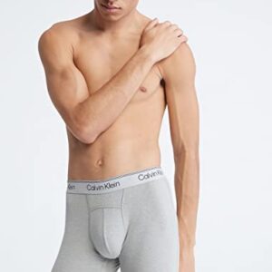 Calvin Klein Men's Active 2-Pack Boxer Brief-Amazon Exclusive, Midnight, Athletic Grey Heather, Large