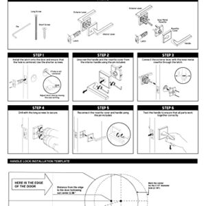 Mega Handles Passage I Lever Door Lock Handle Set for Hallway, Closet and Bathroom I Keyless Door Lock I Heavy Duty Design I Fits All Standard Door Sizes I Screws Included - Satin Nickel (1 Pack)