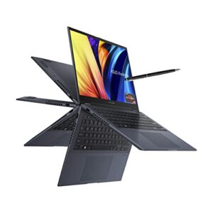 asus vivobook s 14 flip laptop, 14" wuxga 16:10 fhd touch, amd ryzen 5 5600h cpu, 16gb ram, 1tb ssd, numberpad, fingerprint, stylus supported, windows 11 home, quiet blue with stylus pen