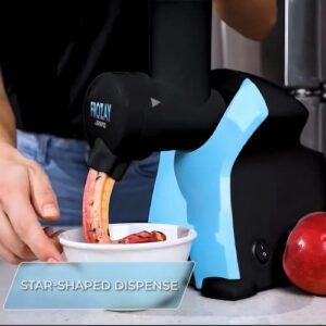 Drinkpod Frozay: Frozen Dessert Maker - Dairy-Free, Vegan Ice Cream, Soft Serve Frozen Yogurt, Fruit Sorbet, and Sherbet Machine with Simple One Push Operation With Recipe Book (Frozay Black)