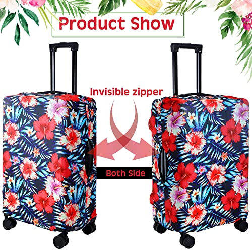 Amylove 3 Pcs Suitcase Covers Protective Washable Suitcase Protector Anti Scratch Luggage Cover Protector for 18-28 Inch Luggage (Floral)