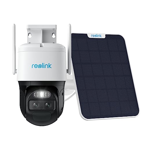 REOLINK TrackMix LTE+SP - 4G Cellular Security Camera Outdoor, No WiFi Needed, 2K PTZ Camera with Auto Tracking, 6X Hybrid Zoom, Wireless Solar Powered, Color Night Vision with Spotlight, AI Detection