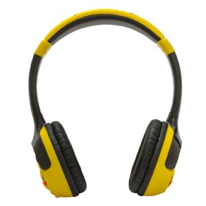 eKids Pokemon Pikachu Kids Bluetooth Headphones, Wireless Headphones with Microphone Includes Aux Cord, Volume Reduced Kids Foldable Headphones for School, Home, or Travel, Yellow