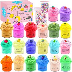 kmbtqre 20pack butter slime kit for girl boys, party favors, stress relief toy, stocking stuffers for kids 6 7 8 9 10 11 12 years old