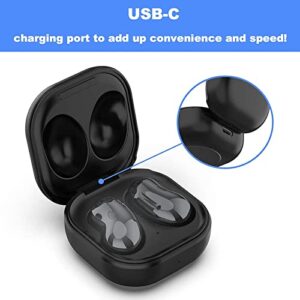 Earbuds Charging Case Replacement for Samsung Galaxy Buds Live SM R180, Build in 600 MAh Large Battery, with Charging Protection and LED Indicator, Black