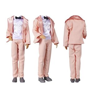 YAMASO Wedding Pack, Beautiful Gown Bride Dress Clothes and Groom Formal Outfit Business Suit for Girl and Boy Dolls