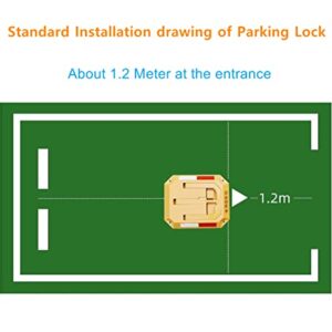 GOYUWEN Parking Lock Folding Parking Barrier, Manual Parking Space Lock with Keys for Garage, Street, Private Area (Manual Parking Lock)