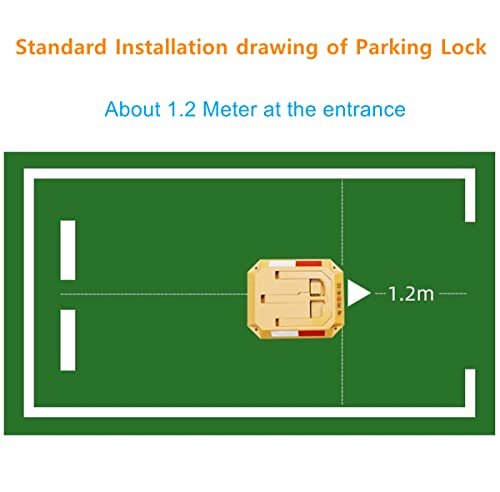 GOYUWEN Parking Lock Folding Parking Barrier, Manual Parking Space Lock with Keys for Garage, Street, Private Area (Manual Parking Lock)