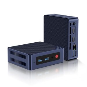 beelink s12 pro mini pc, newest 12th gen intel n100(4c/4t, up to 3.4ghz, tdp 6w), 16gb ddr4 ram 500gb pcie x1 ssd, mini desktop computer support dual hdmi 4k@60fps output/wifi6/bt5.2/usb 3.2, htpc/ros