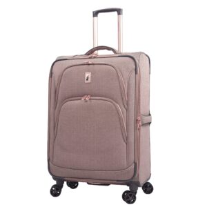 london fog yorkshire 24" expandable spinner rose charcoal