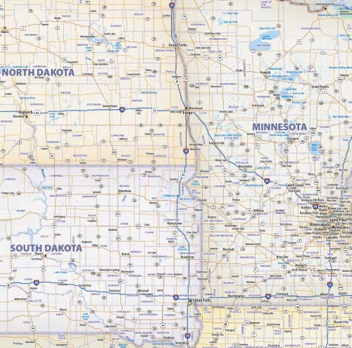 Central US Laminated Wall Map (36” wide by 42” high)