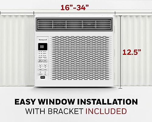 Honeywell 6,000 BTU Digital Window Air Conditioner, Remote, 4 Modes, Eco, 250 sq ft Coverage