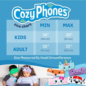 CozyPhones Kids Headphones, Headband Earphones for Children Baby & Toddlers 1-3, Stretchy & Comfy Travel Accessories - Brown Puppy Dog