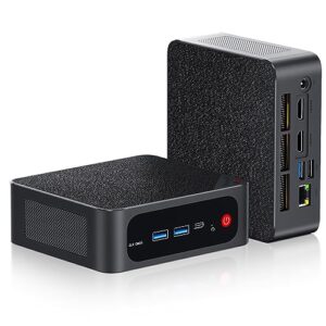 beelink ser5 max mini pc, amd ryzen 7 5800h (8c/16t, up to 4.4ghz, tdp 54w), 32gb ddr4 500gb m.2 nvme ssd vega 8 graphics, mini desktop computer 4k@60hz output/dp/hdmi/type-c/wifi 6/bt5.2/gaming/home