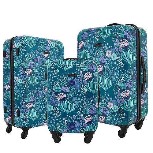 Travelers Club Bella Caronia 20" Carry-On Voguish Luggage, Desert Pattern, 3 Piece Set