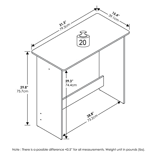 Furinno Simplistic Study Table, White